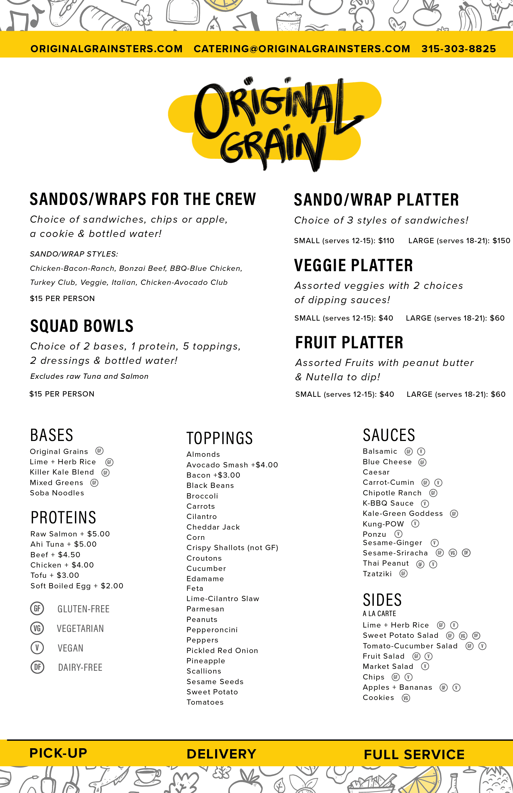Local Catering Service | Original Grain