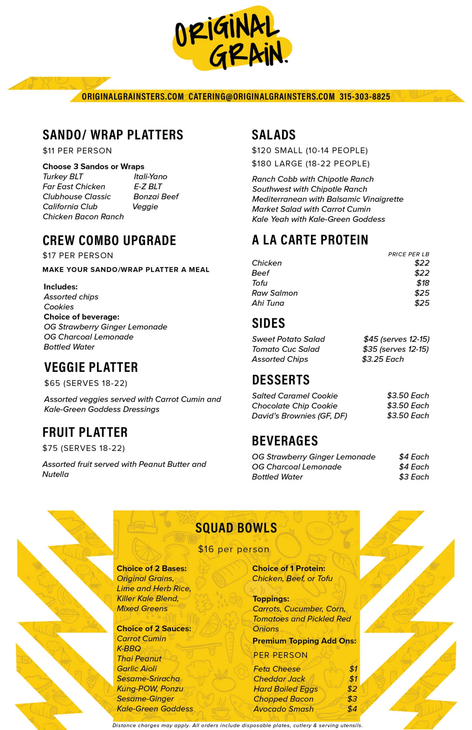 Local Catering Service | Original Grain